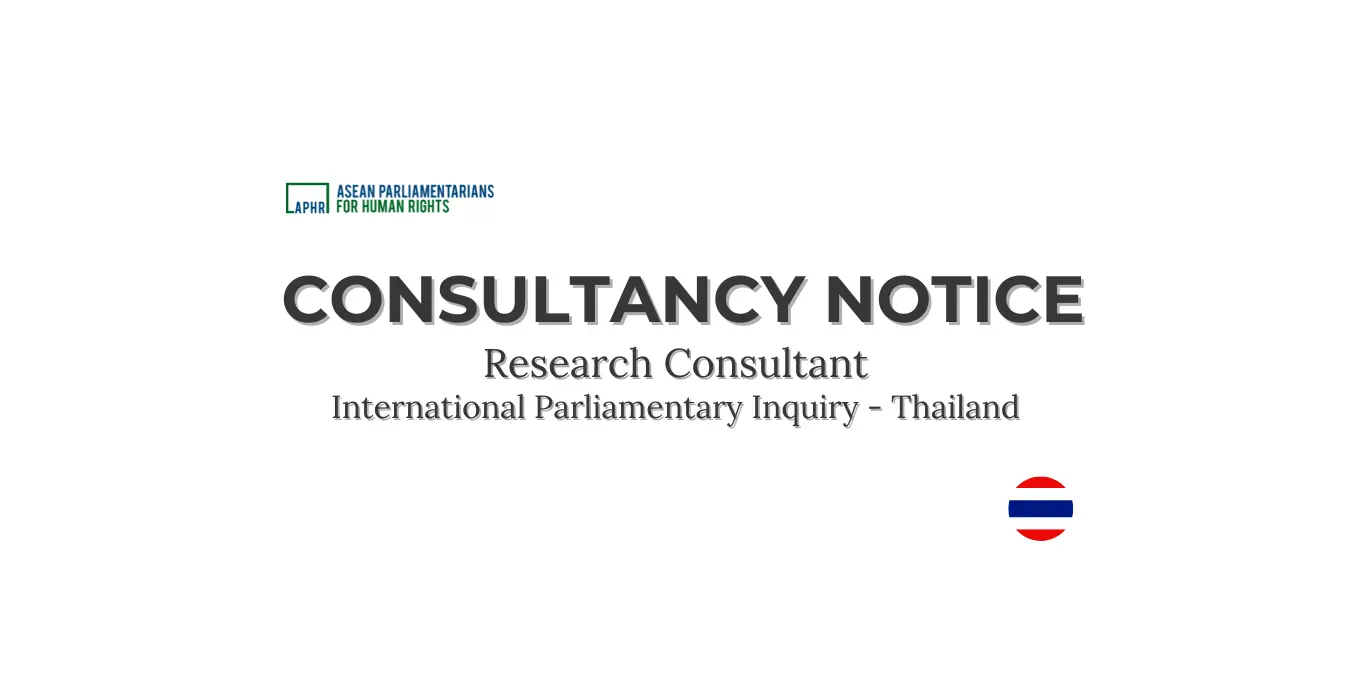 Consultancy Notice – Thailand CC IPI Research Consultant - APHR